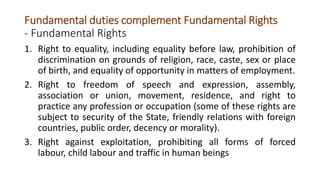 Fundamental Rights and Duties in Indian Constitution | PPTX