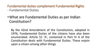 Fundamental Rights and Duties in Indian Constitution | PPTX