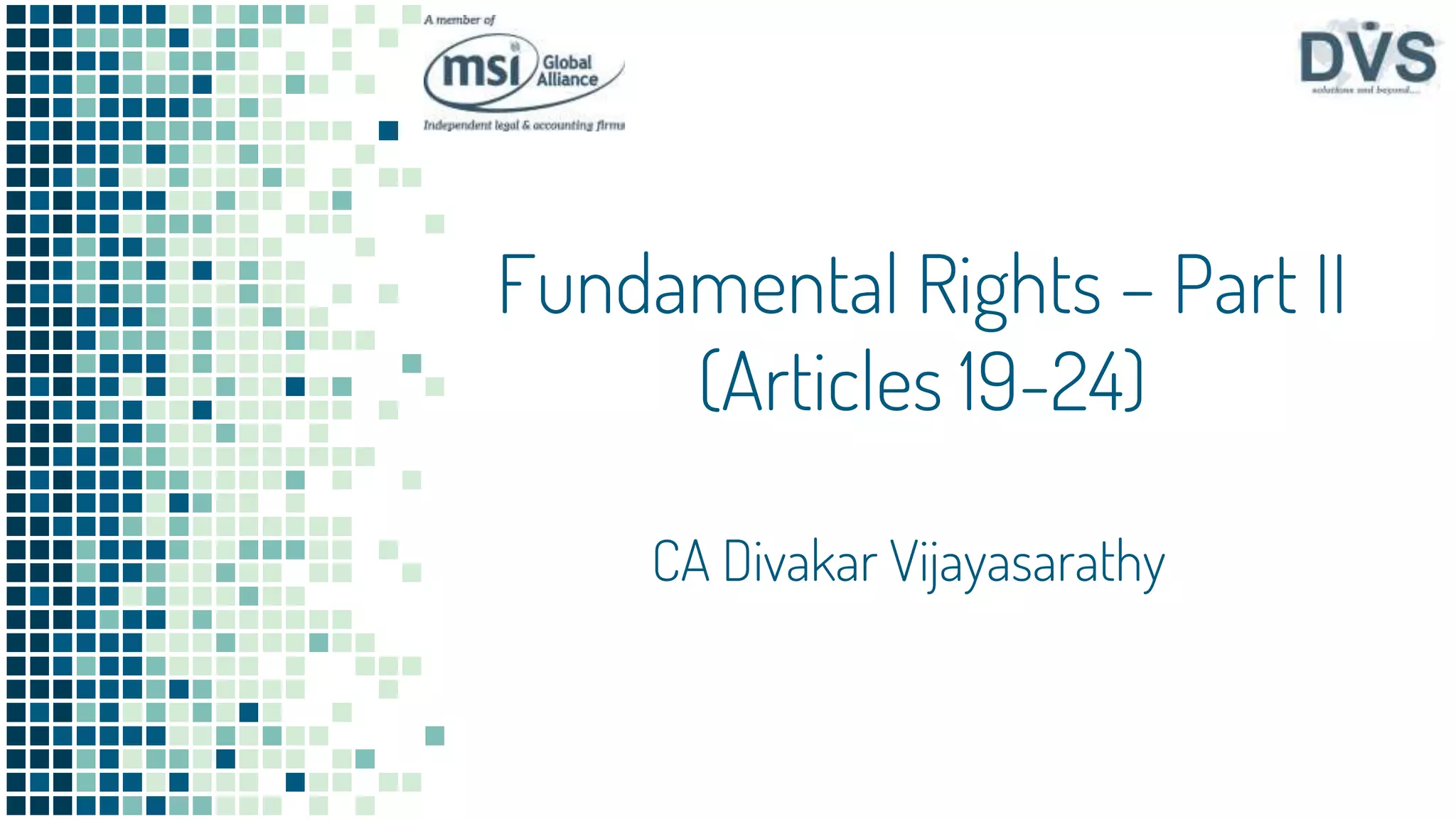 Fundamental Rights (Article 19-24) | PPTX