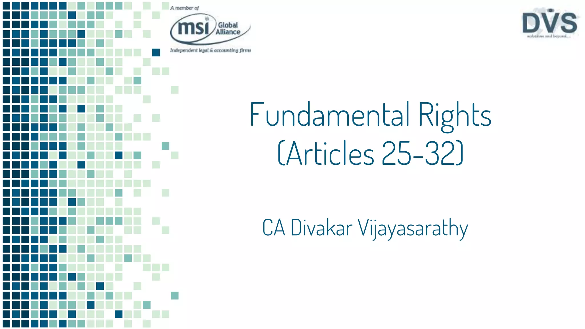 Fundamental rights (article 25 32) | PPTX