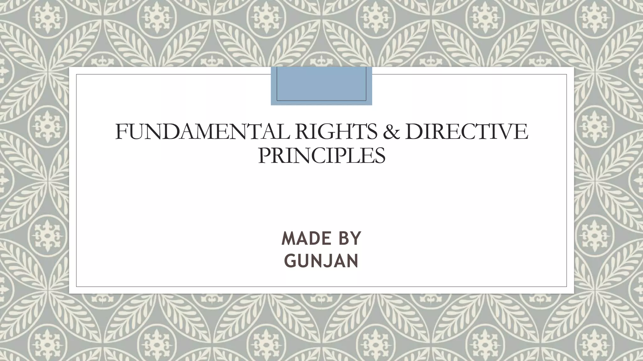 Fundamental rights & directive principles | PPTX