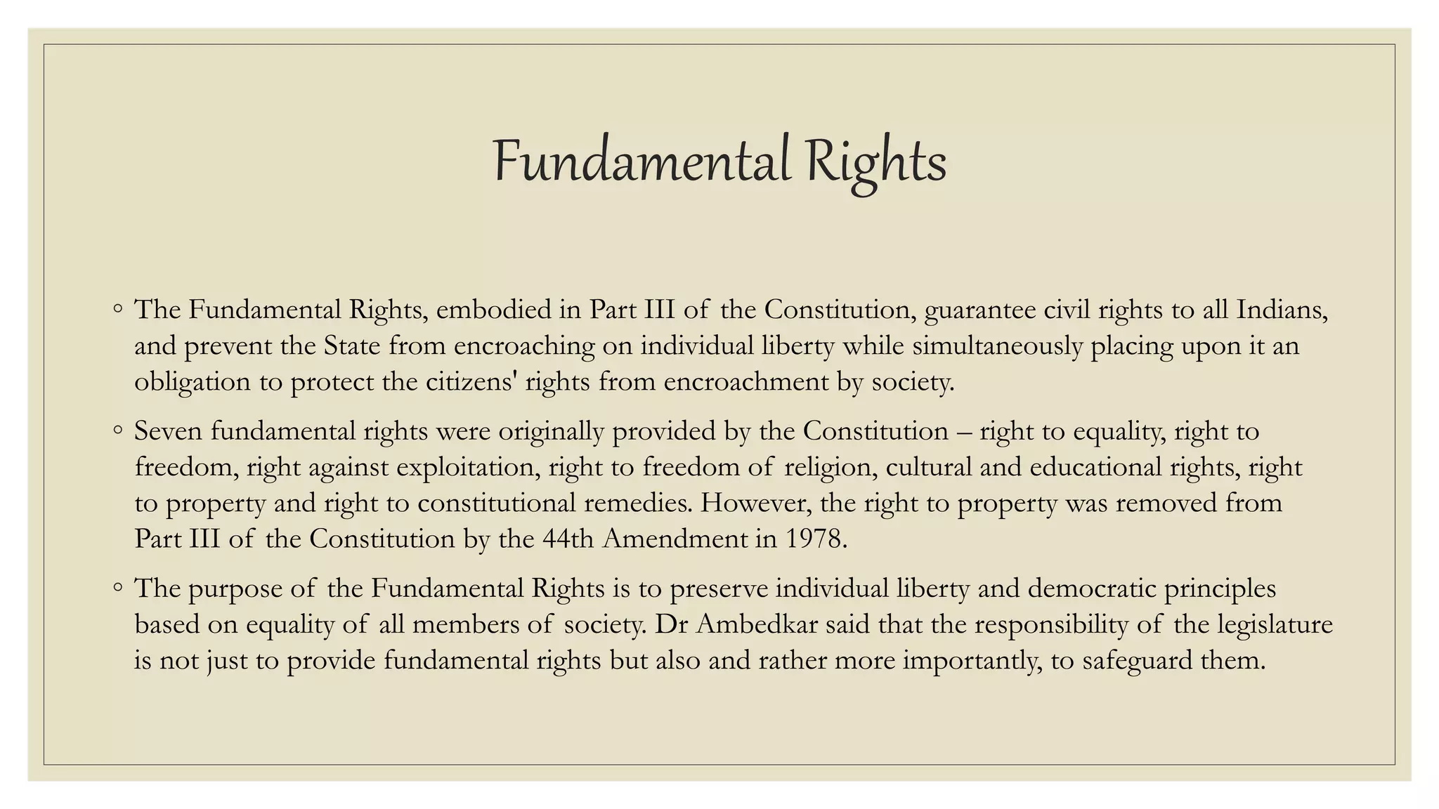 Fundamental rights & directive principles | PPTX