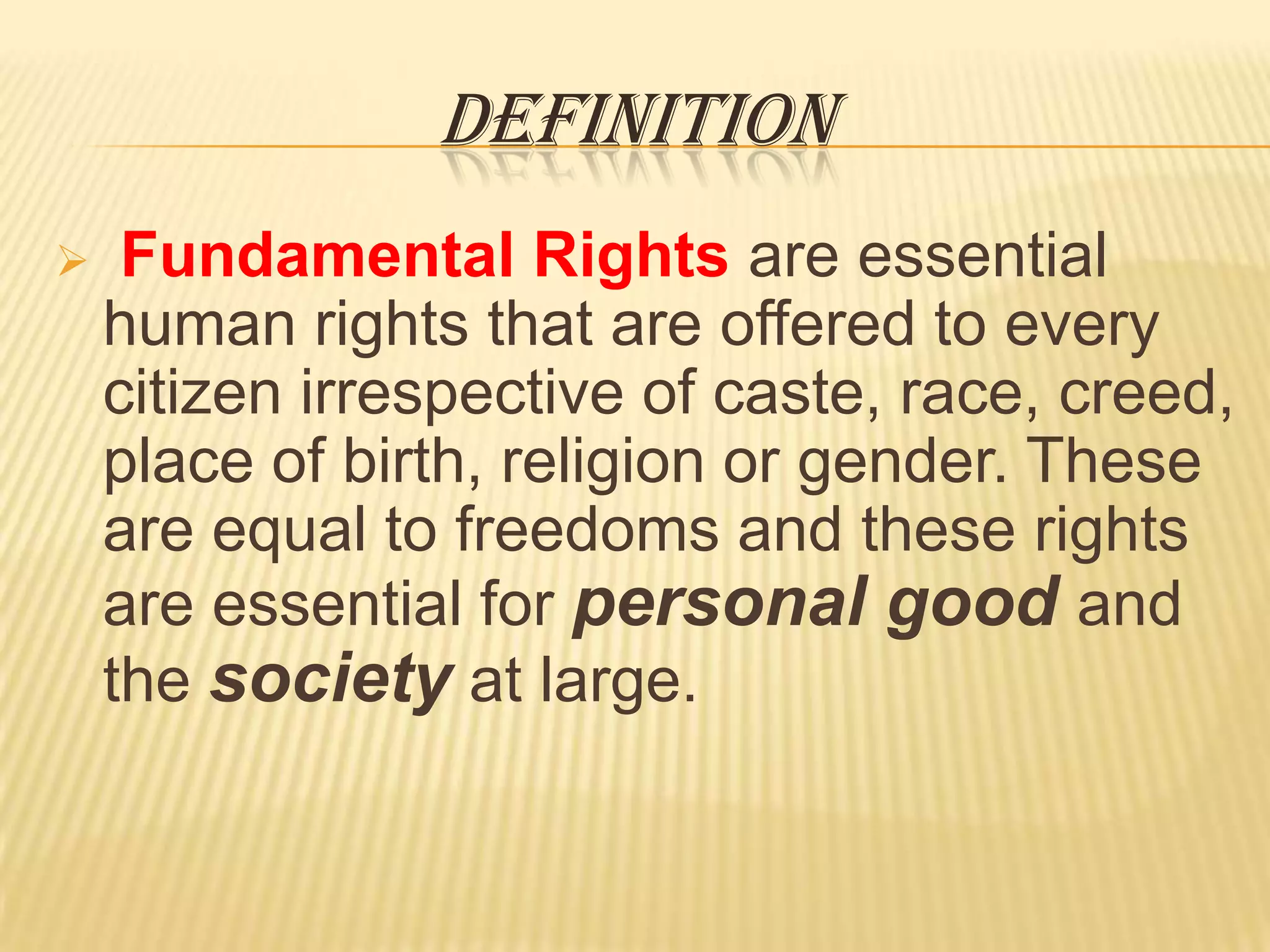 Fundamental rights of indian constitution | PPTX