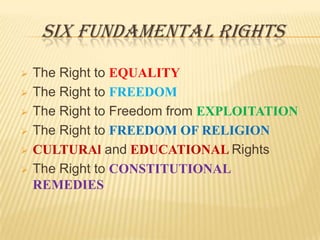 Fundamental rights of indian constitution | PPTX