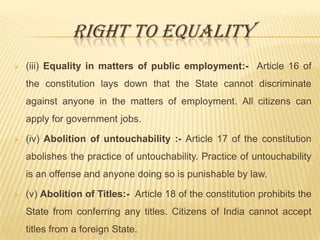 Fundamental rights of indian constitution | PPTX