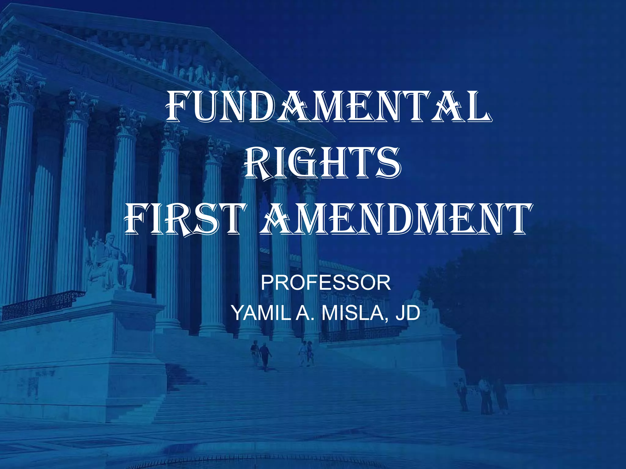 Fundamental rights the first amendment (v.2) | PPT