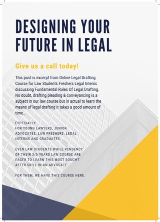 Fundamental Rules of Legal Drafting Course 2020 | PDF