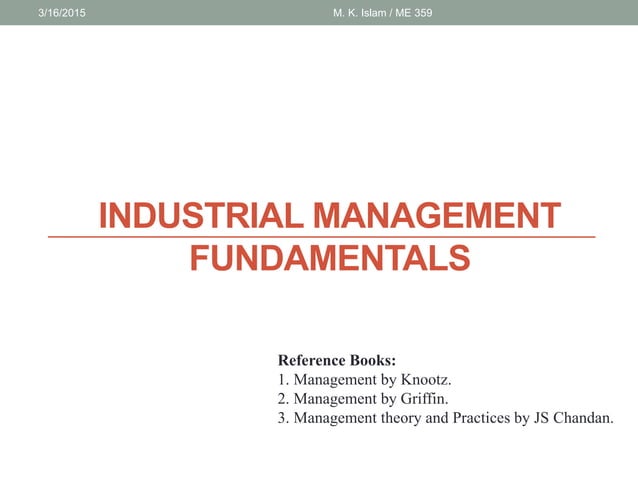 Introduction of Industrial Management | PPTX