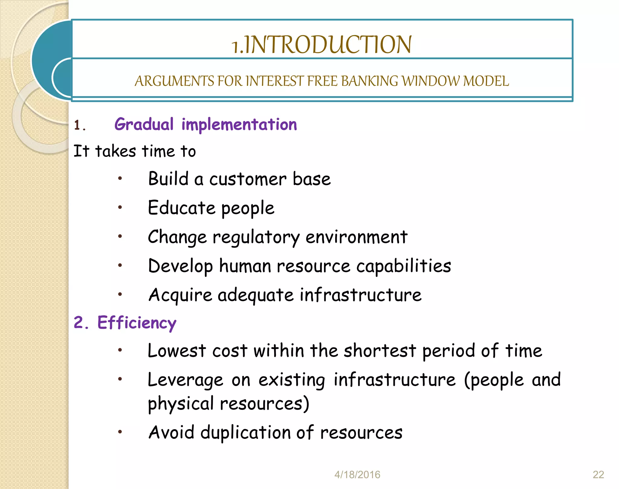 Fundamentals of Interest free banking (islamic Banking) | PPTX