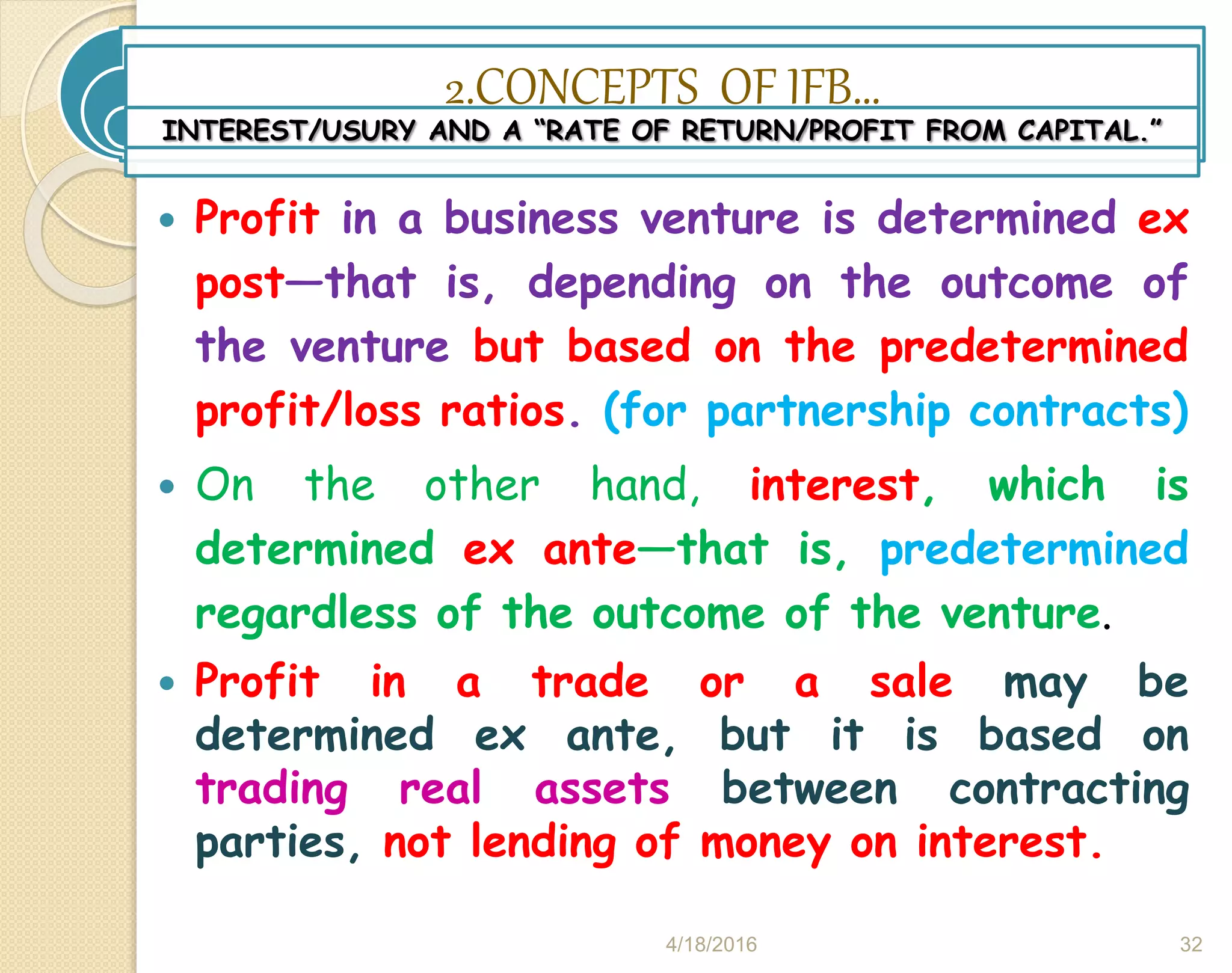 Fundamentals of Interest free banking (islamic Banking) | PPTX