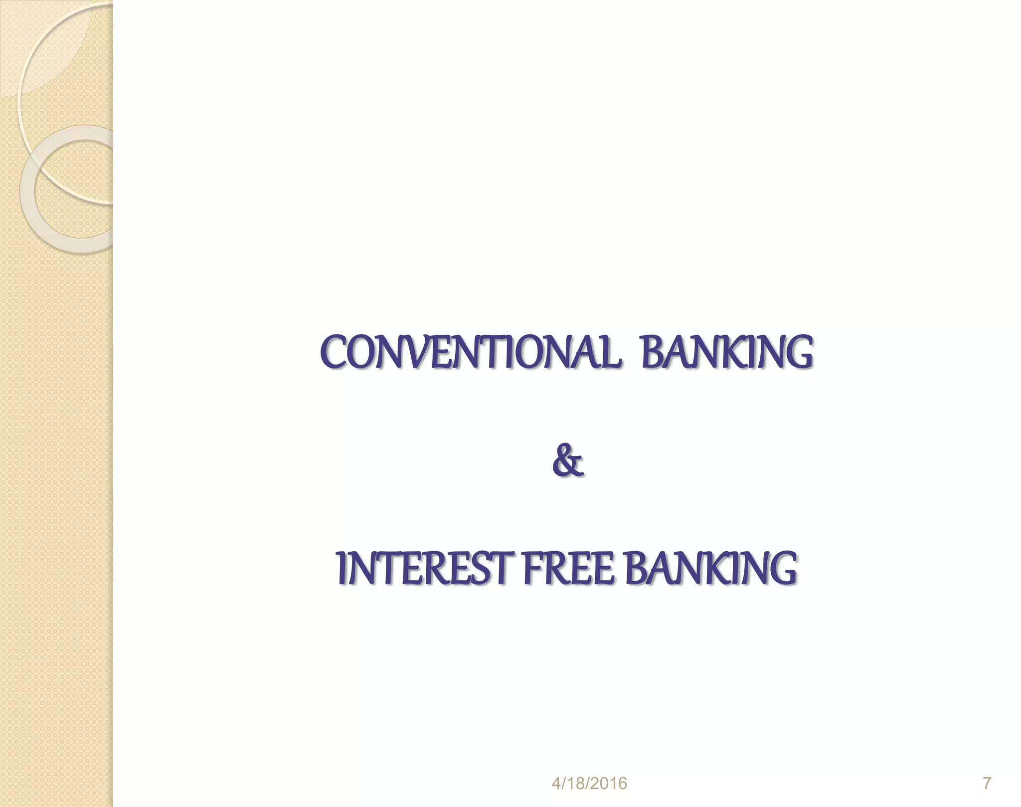 Fundamentals of Interest free banking (islamic Banking) | PPTX