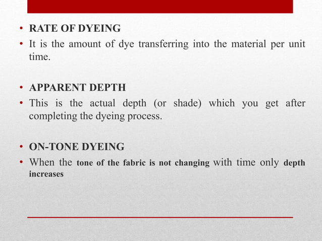 Fundamentals basic terminologies in dyeing | PPT Fundamentals basic terminologies in dyeing | PPT