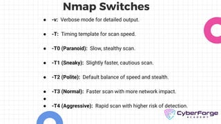 NMap 101 offline meetup by CyberForge Academy | PPT