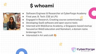 NMap 101 offline meetup by CyberForge Academy | PPT