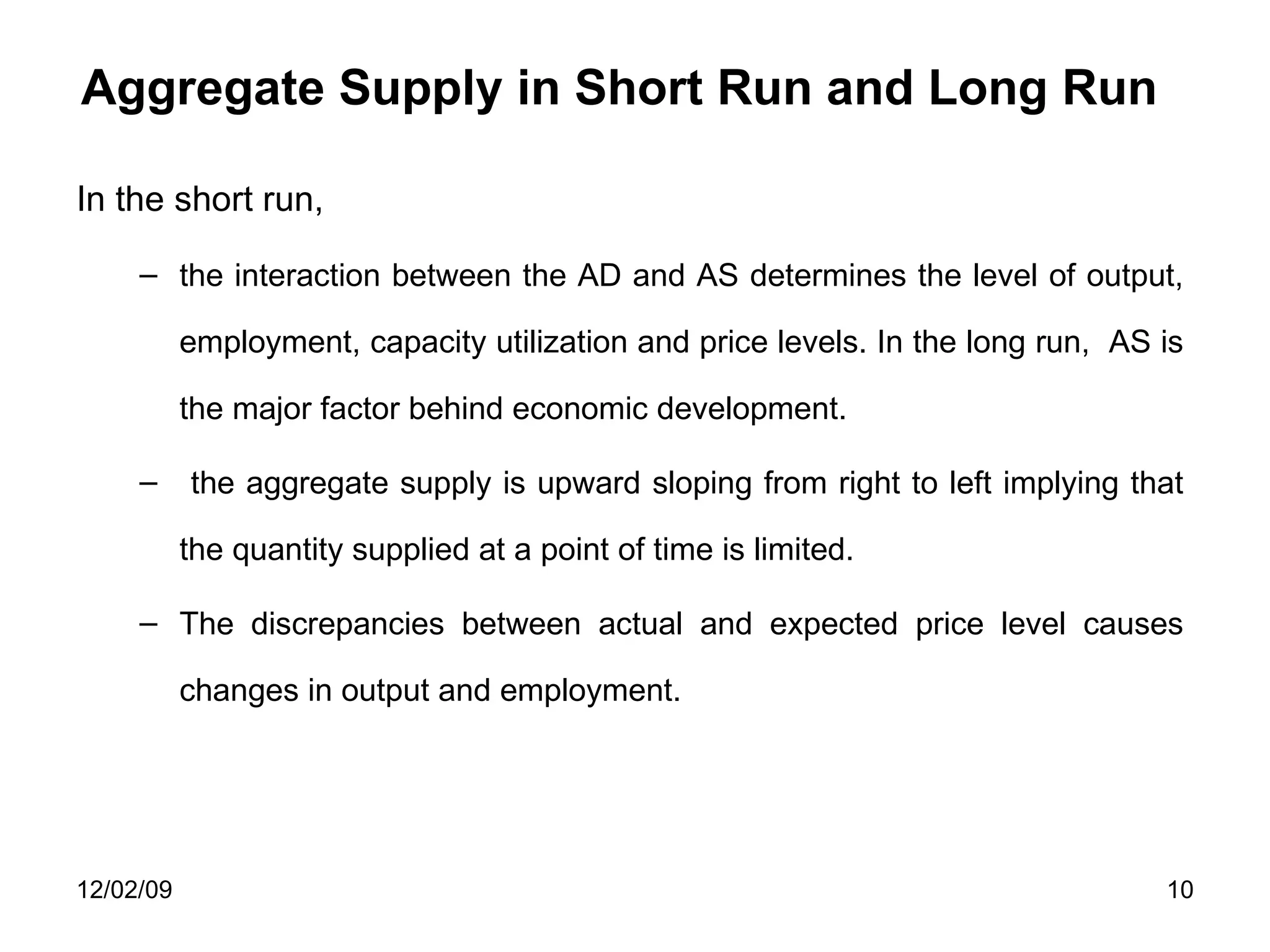 Fundamentals Of Aggregate Demand And Aggregate Supply | PPT
