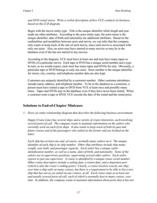 Fundamentals of Database Management Systems 2nd Edition Gillenson ...