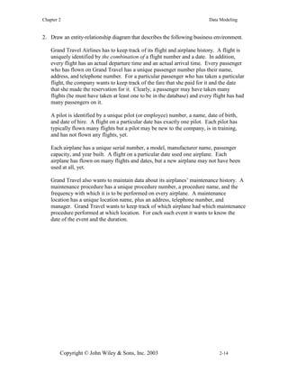 Fundamentals of Database Management Systems 2nd Edition Gillenson Test ...