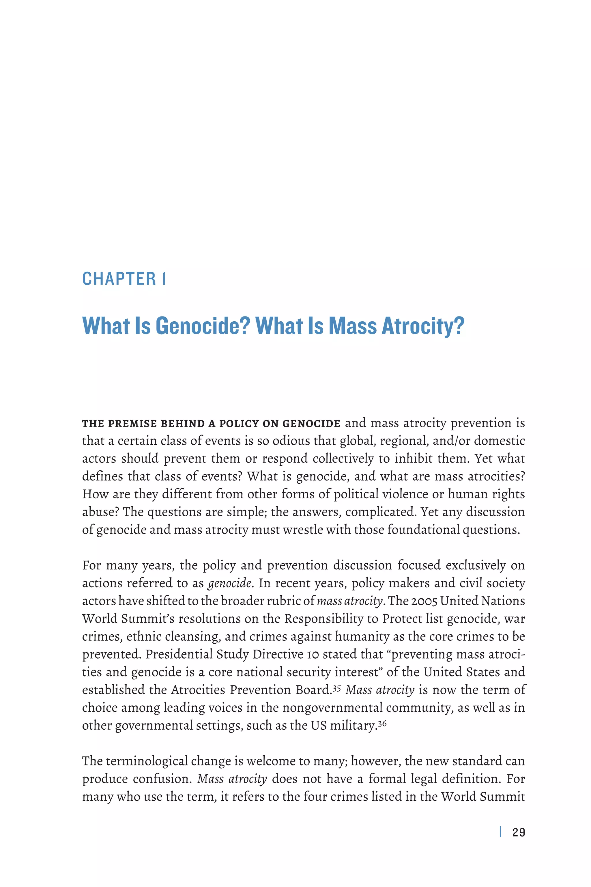 FUNDAMENTALS OF GENOCIDE AND MASS ATROCITY PREVENTION By Scott Straus | PDF