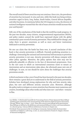 FUNDAMENTALS OF GENOCIDE AND MASS ATROCITY PREVENTION By Scott Straus | PDF