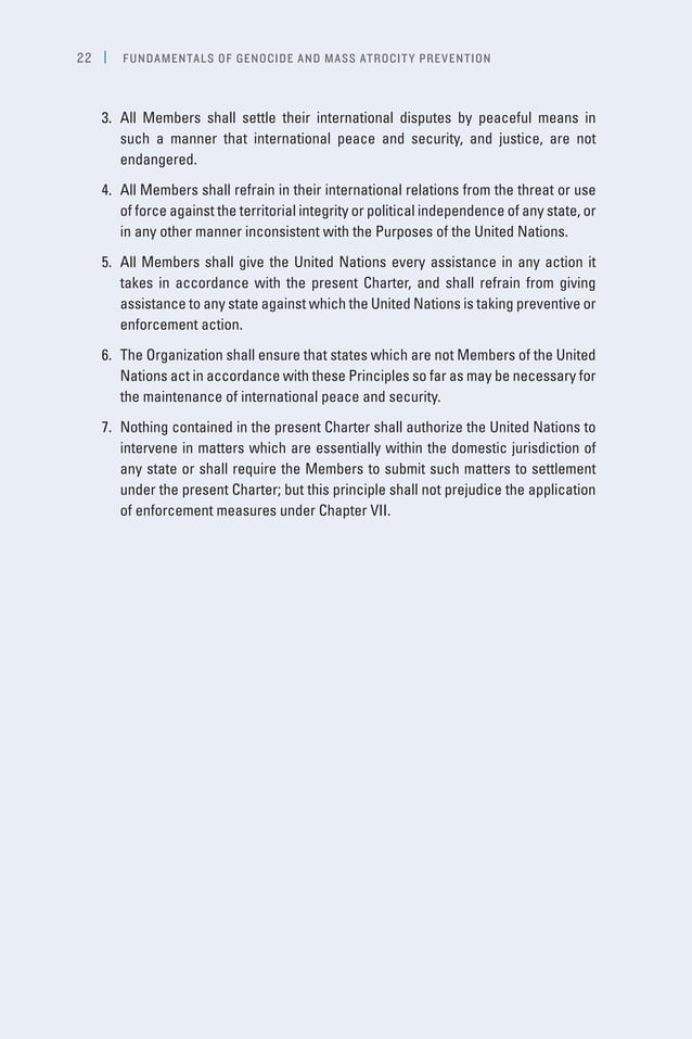 FUNDAMENTALS OF GENOCIDE AND MASS ATROCITY PREVENTION By Scott Straus | PDF
