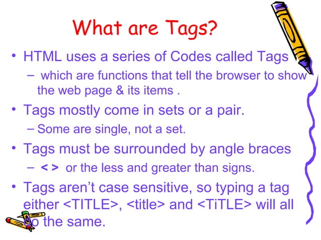 Fundamentals Of Html | PPT | Web Design and HTML | Internet