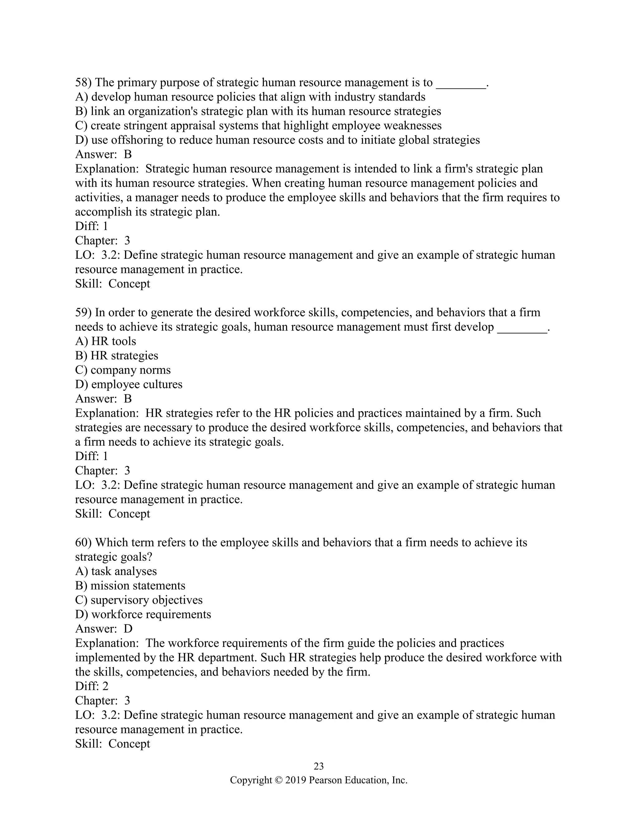 Fundamentals of Human Resource Management 5th Edition Dessler Test Bank ...
