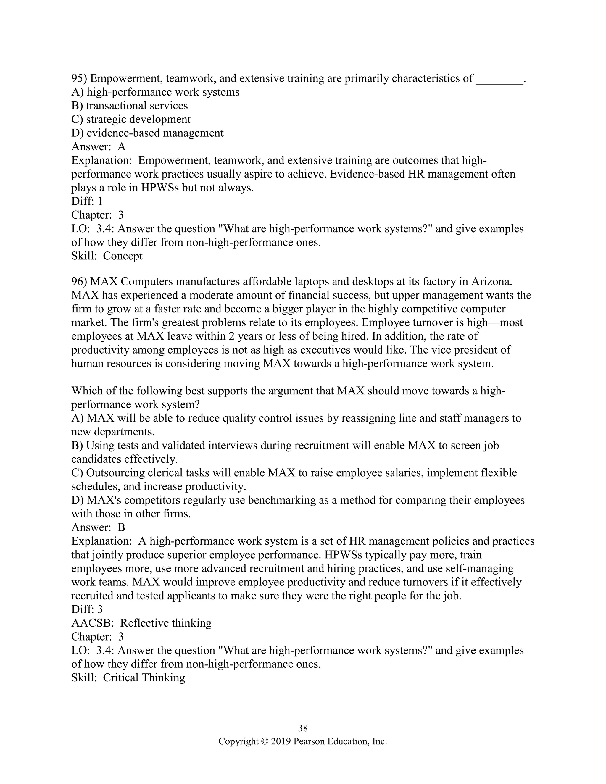 Fundamentals of Human Resource Management 5th Edition Dessler Test Bank ...