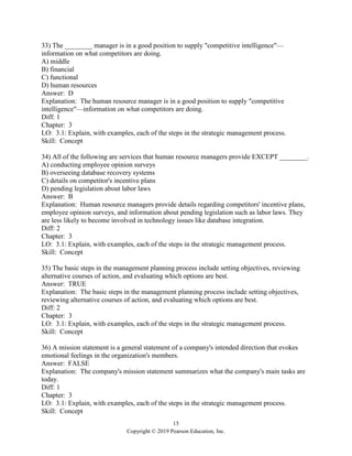 Fundamentals of Human Resource Management 5th Edition Dessler Test Bank ...