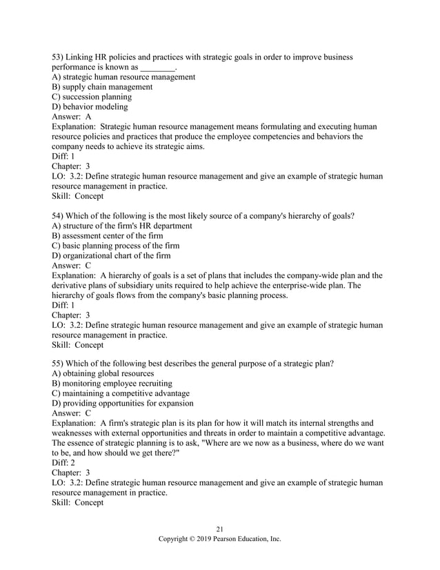 Fundamentals of Human Resource Management 5th Edition Dessler Test Bank ...