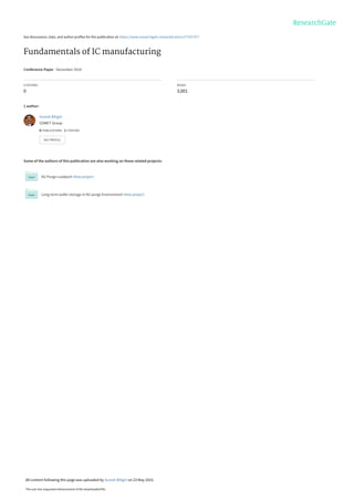 Fundamentals of-ic-chip-manufacturing-win974 | PDF