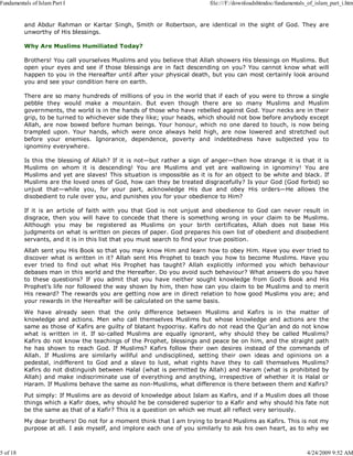 Fundamentals of Islam - part I | PDF