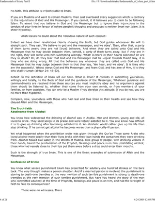Fundamentals of Islam - part II | PDF