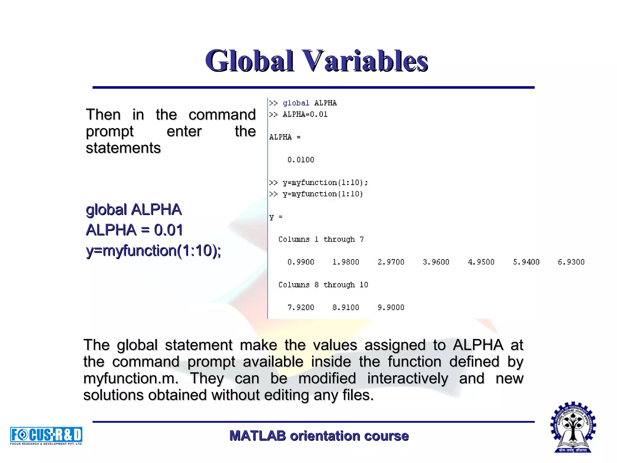 Fundamentals of matlab programming | PPT