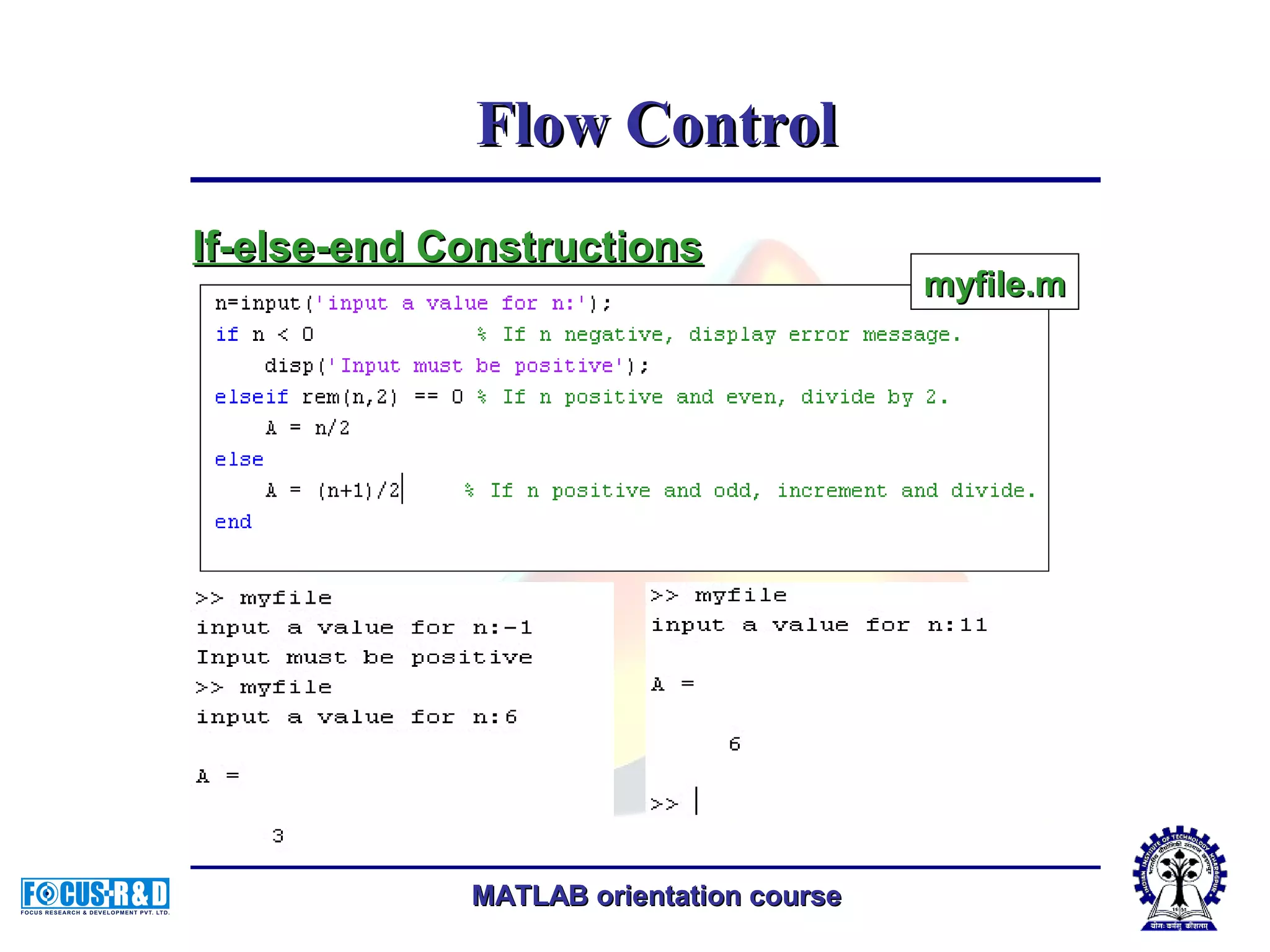Fundamentals of matlab programming | PPT