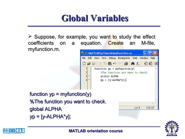 Fundamentals of matlab programming | PPT