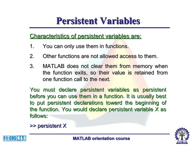 Fundamentals of matlab programming | PPT