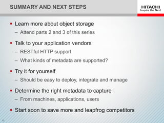 Object Storage 1: The Fundamentals of Objects and Object Storage | PDF