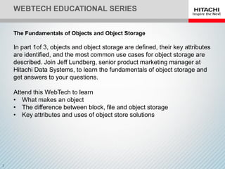 Object Storage 1: The Fundamentals of Objects and Object Storage | PDF