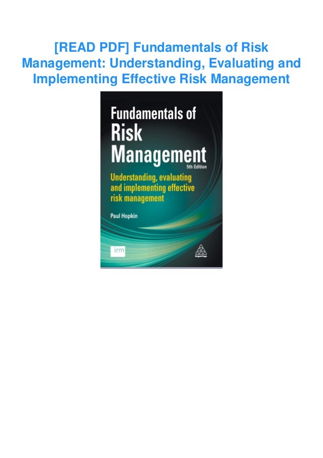 ⚡[read Pdf] Fundamentals Of Risk Management Understanding Evaluating