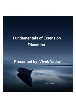 Fundamentals Of Extension Education | PDF