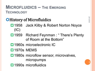 Fundamentals and applications of microfluidics - ch1 | PPTX