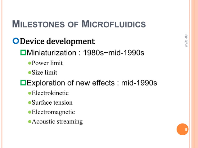Fundamentals and applications of microfluidics - ch1 | PPT