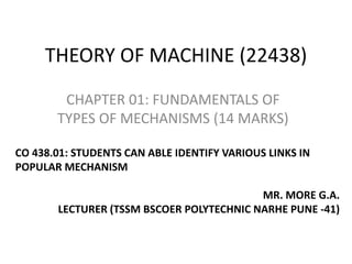 Fundamentals and types of mechanisms | PPTX