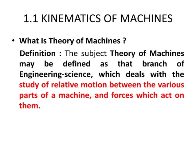 Fundamentals and types of mechanisms | PPTX