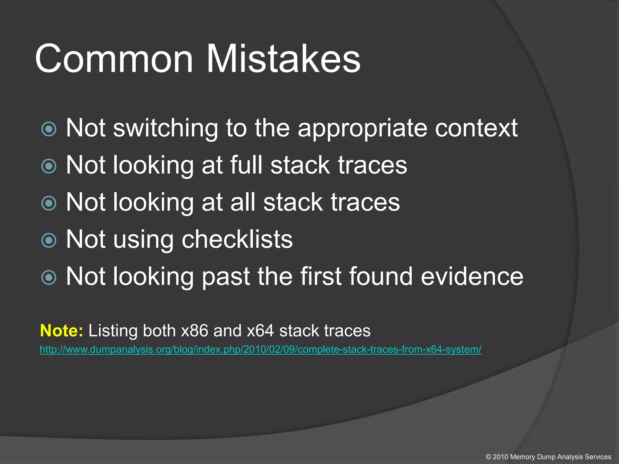 Fundamentals of Complete Crash and Hang Memory Dump Analysis | PDF