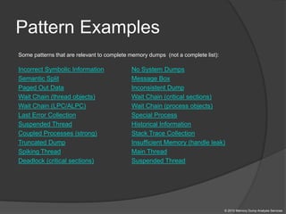 Fundamentals of Complete Crash and Hang Memory Dump Analysis | PPT