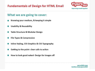 Fundamentals of design for HTML email | PPTX
