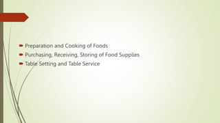 FUNDAMENTALS IN FOOD SERVICE OPERWATIONS | PPTX