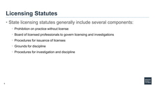 Licensing and Privileging | PPTX