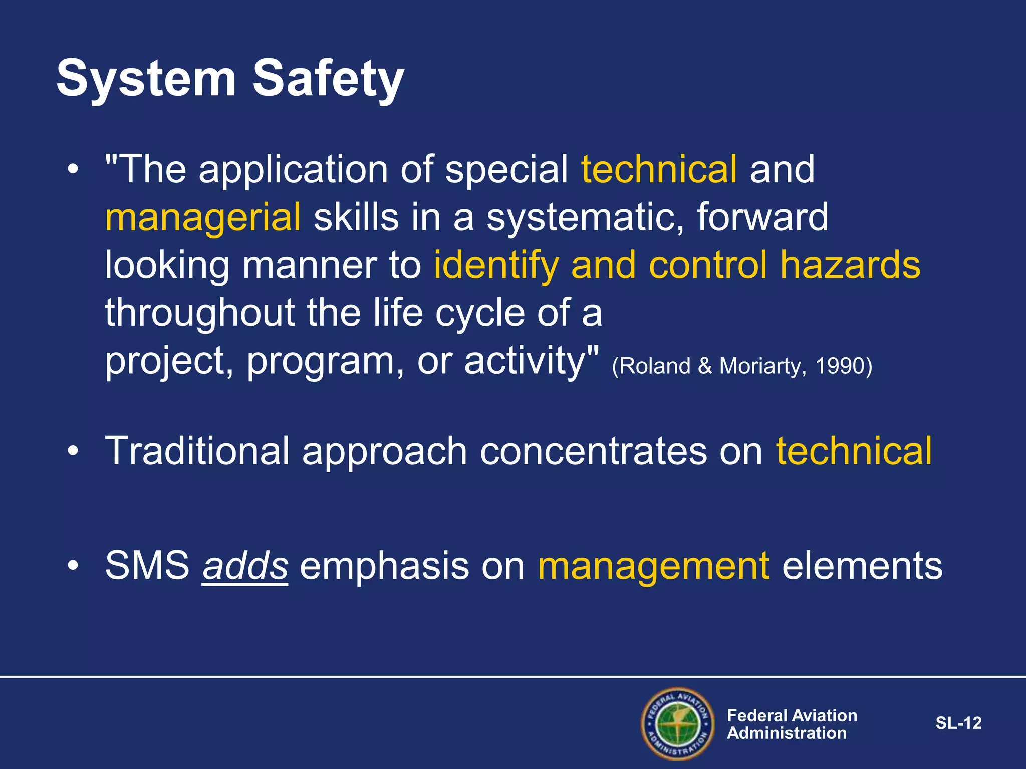 Safety Management Systems (SMS) Fundamentals: Basics | PPT | Air Travel ...